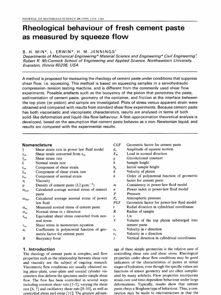 Squeeze Flow | Download Free PDF | Deformation (Engineering ...