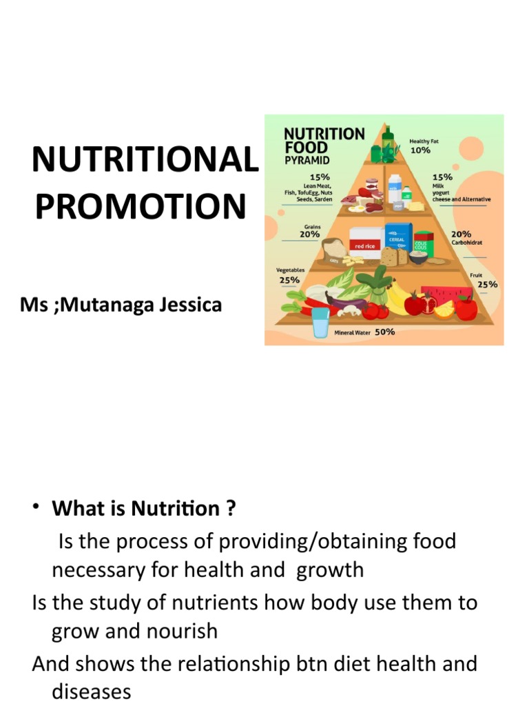 Nutritional Promotion: Ms Mutanaga Jessica | PDF | Nutrients ...