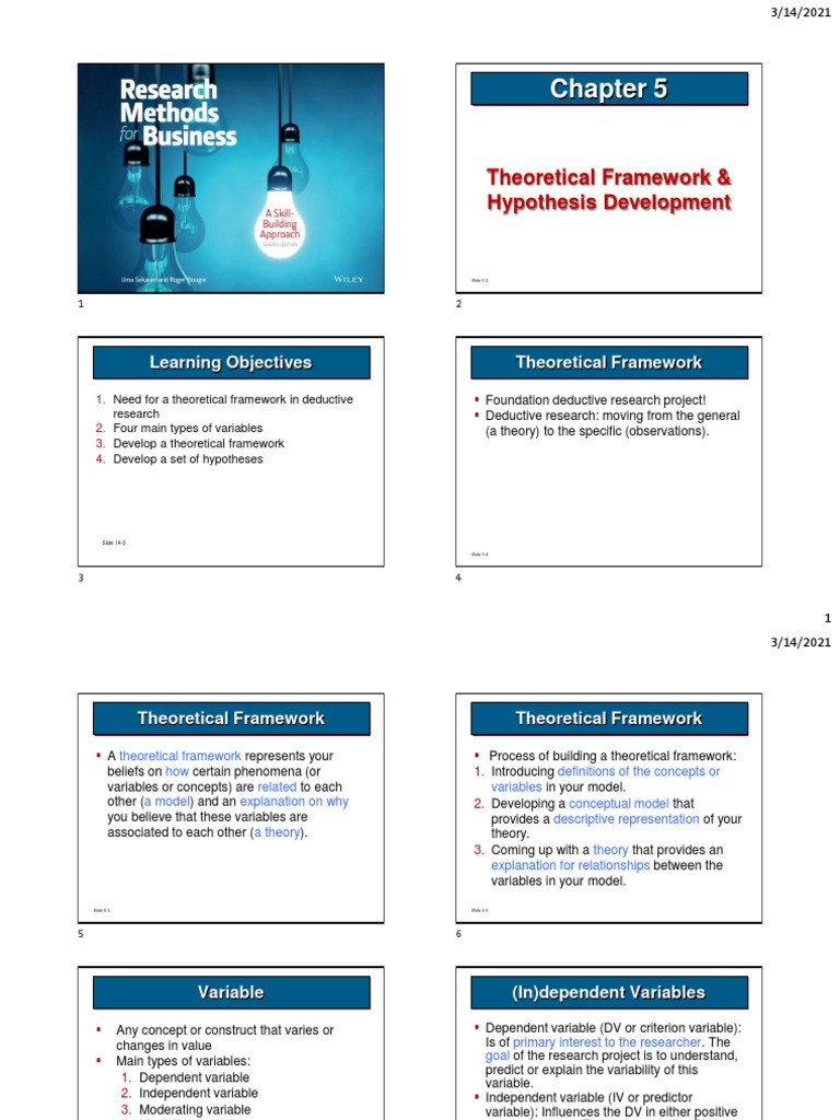 Chapter - 5 - Theoretical Framework & Hypothesis Development | PDF | Hypothesis | Null Hypothesis