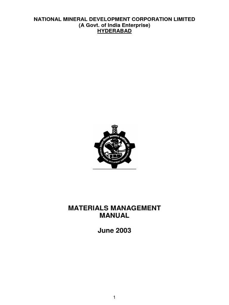 Materials Management Manual | PDF | Inventory | Supply Chain