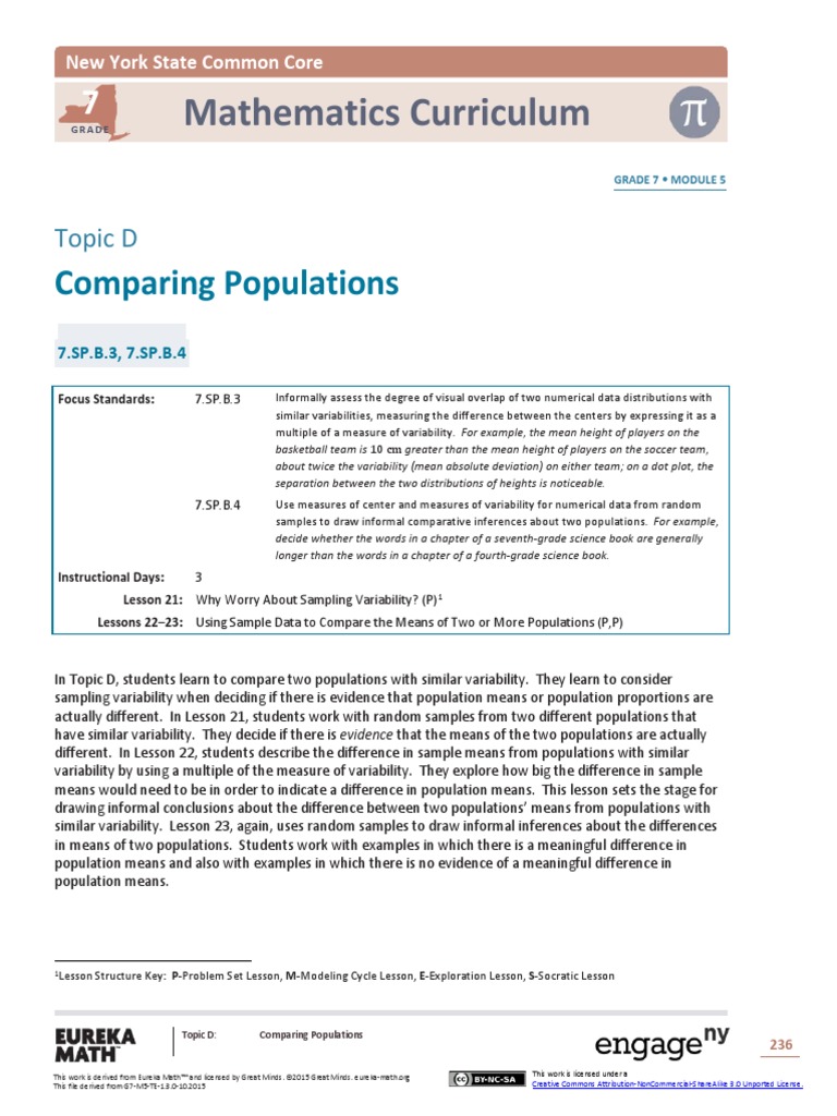 Math g7 m5 Topic D Overview | PDF | Common Core State Standards ...
