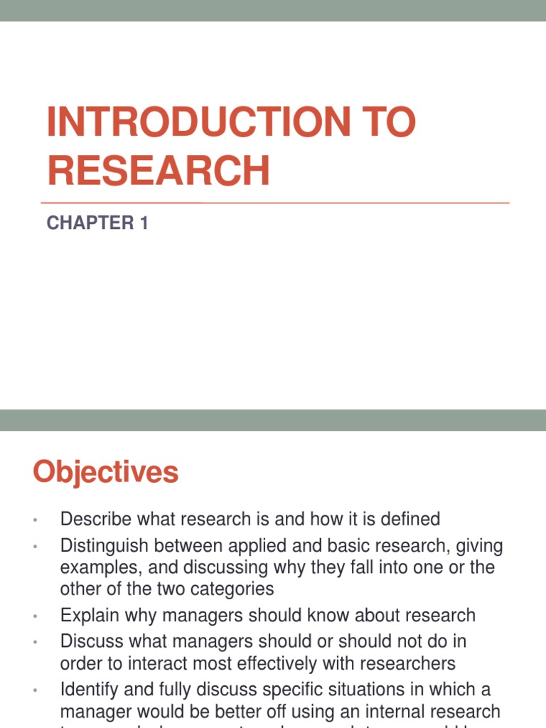 Lecture 1 Introduction To Business Research Methods | PDF | Scientific ...