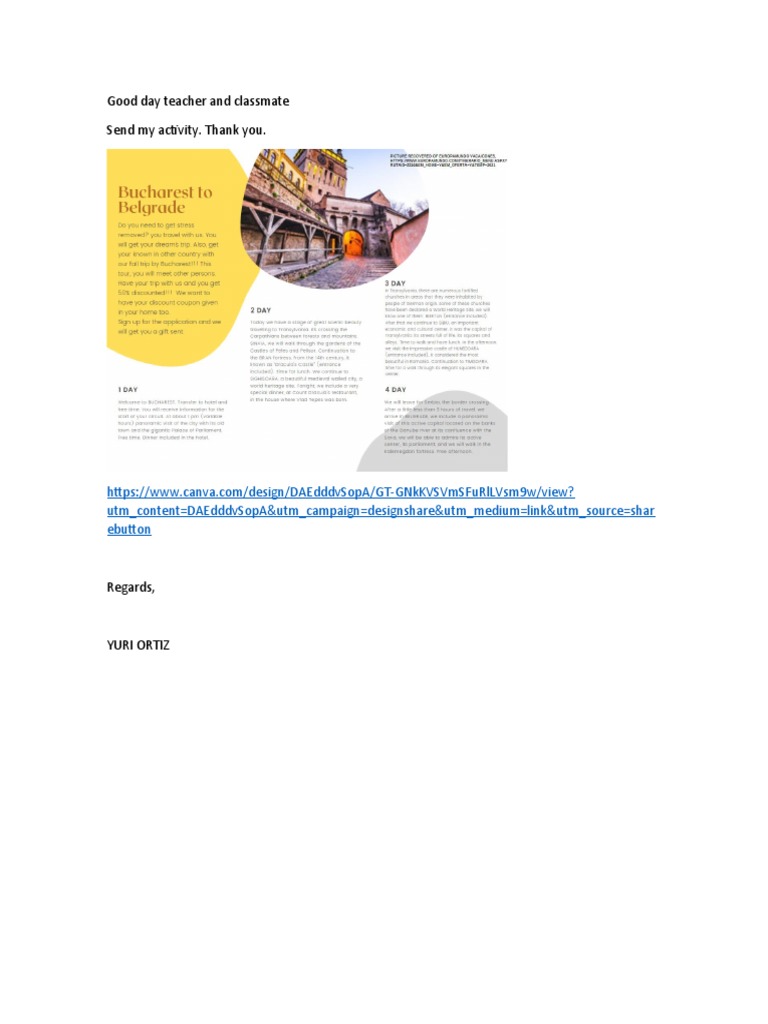 Good Day Teacher and Classmate | PDF | Career & Growth