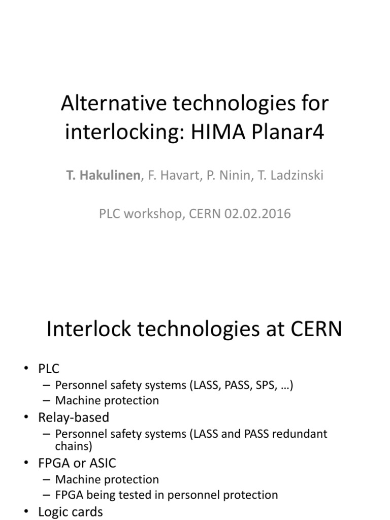 An Analysis of Using HIMA Planar4 Hard-Wired Logic Cards for Safety ...