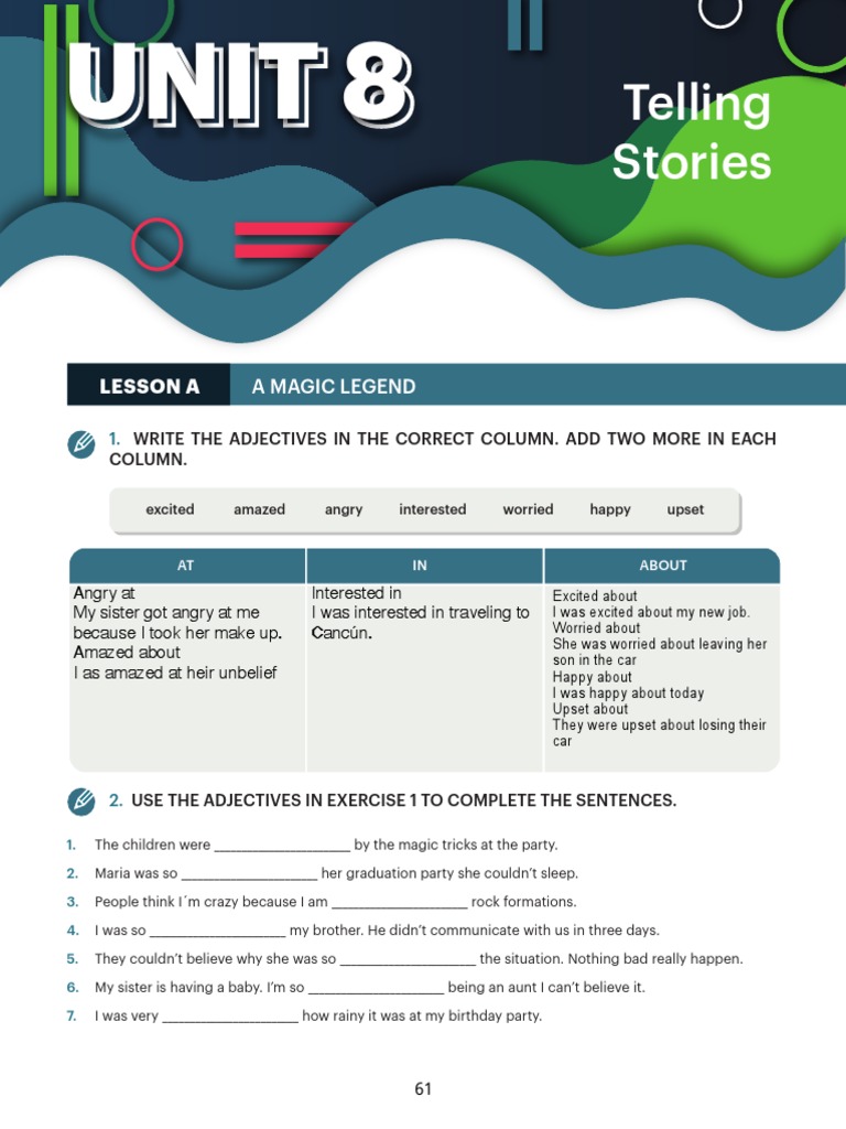 Adjective Exercises for Storytelling | PDF