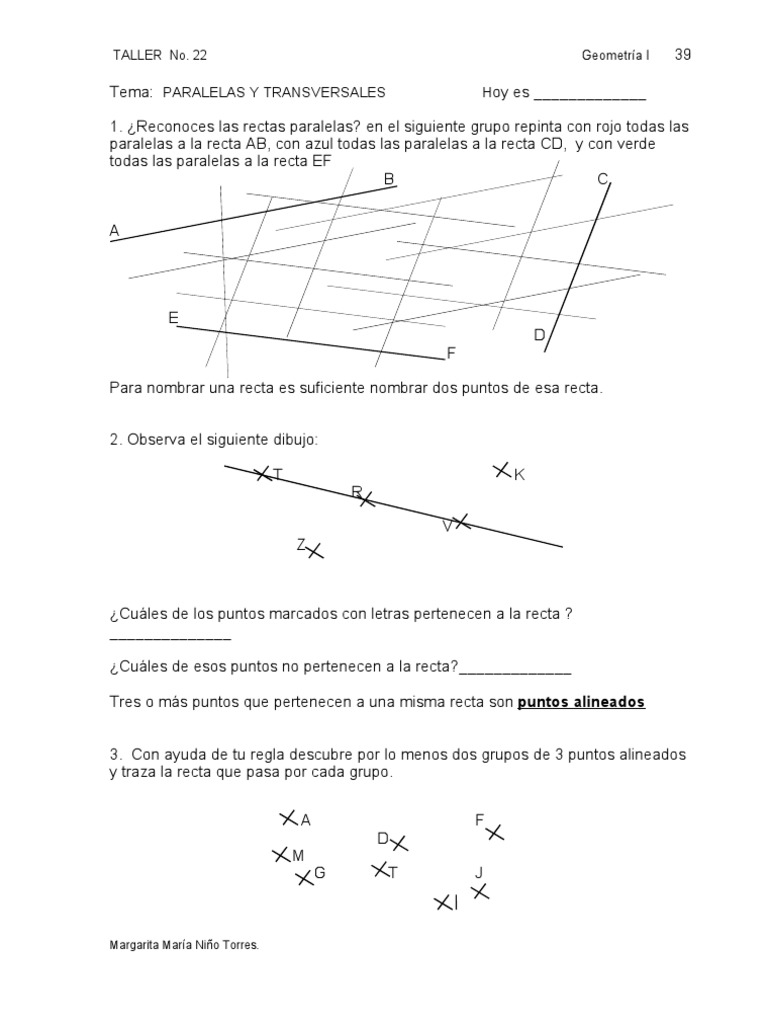 Rectas Paralelas y Transversales. | PDF | Enseñanza de matemática