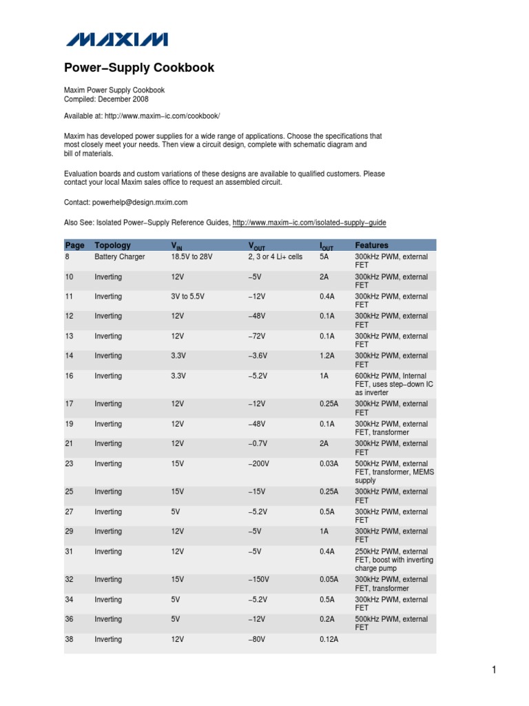 Power Supply Design Guide | PDF | Field Effect Transistor | Power ...