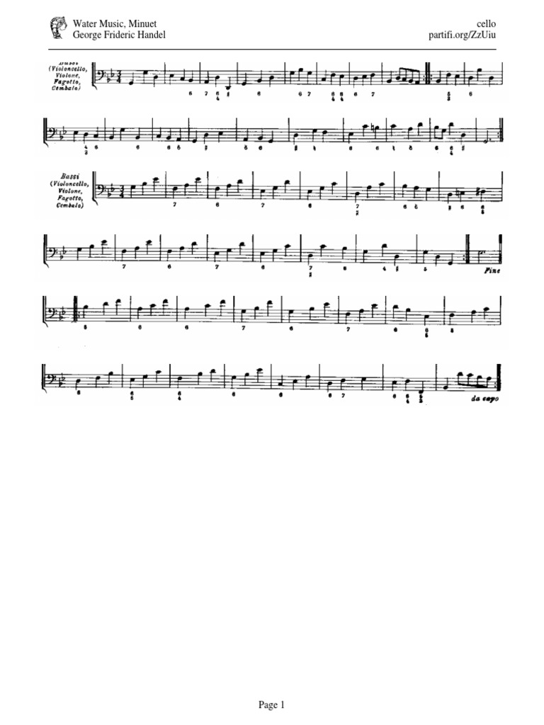 MINUET Cello | PDF