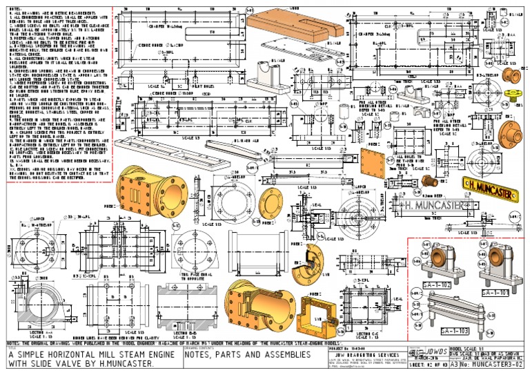 A Simple Horizontal Mill Steam Engine With Slide Valve by H.Muncaster ...