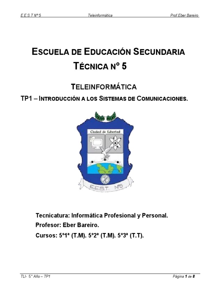 TPN°1 Teleinformatica Ramírez Fabricio 5to 2da - 2021 | PDF | Duplex (Telecomunicaciones) | Red ...