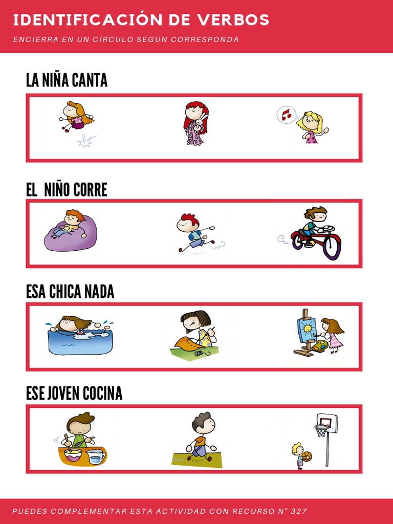Identificación de Verbos - PPT 327 | PDF | Cocina, comidas y vino