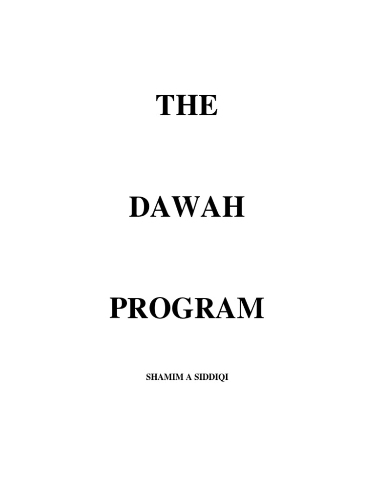 The Dawah Program | PDF | Prophets And Messengers In Islam | Caliphate
