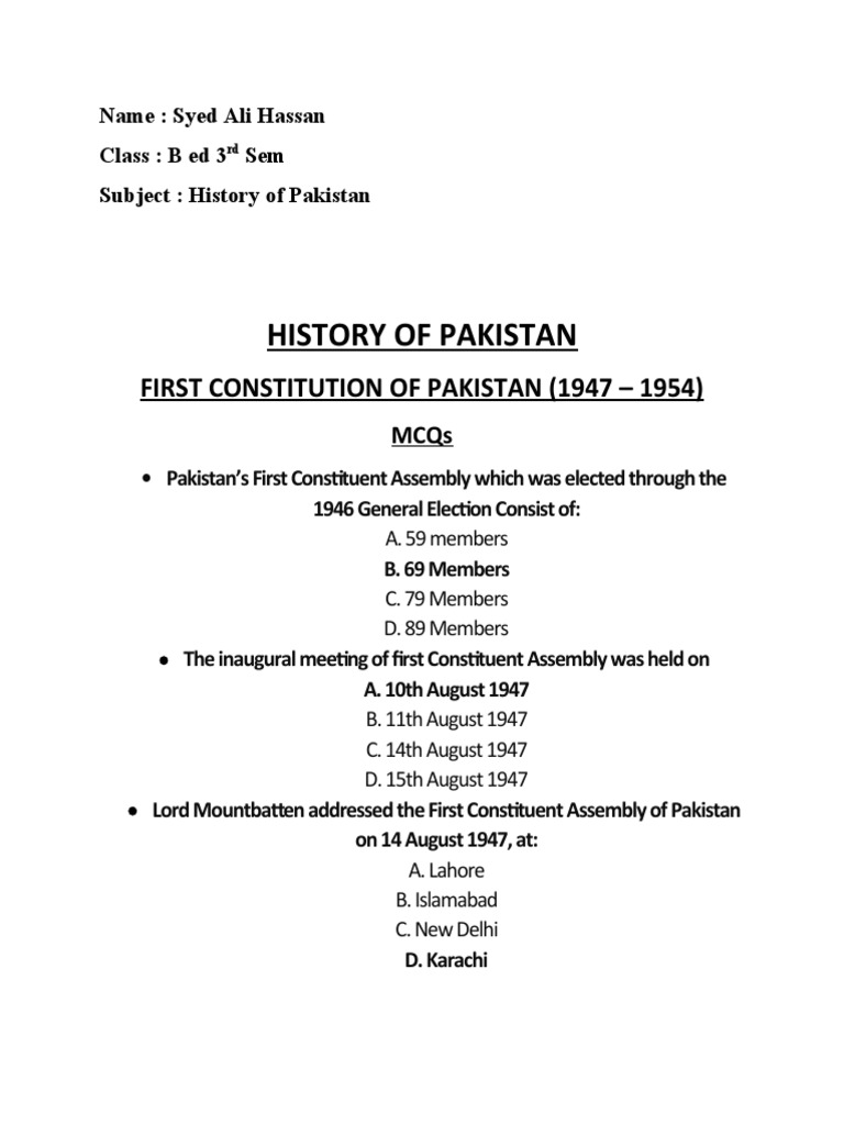 History of Pakistan | PDF | Pakistan | Politics Of Pakistan