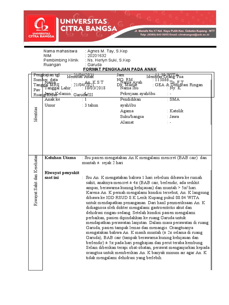 Laporan Kasus Diare - Agnes | PDF