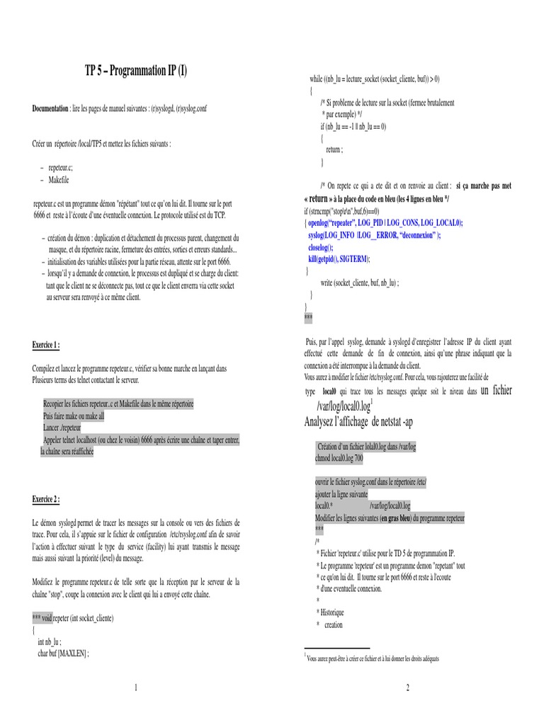 Correction TP5 | Descargar gratis PDF | Protocoles Internet | Architecture de réseau