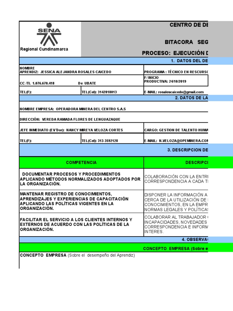 Formato de Bitácora | PDF | Empresas | Business