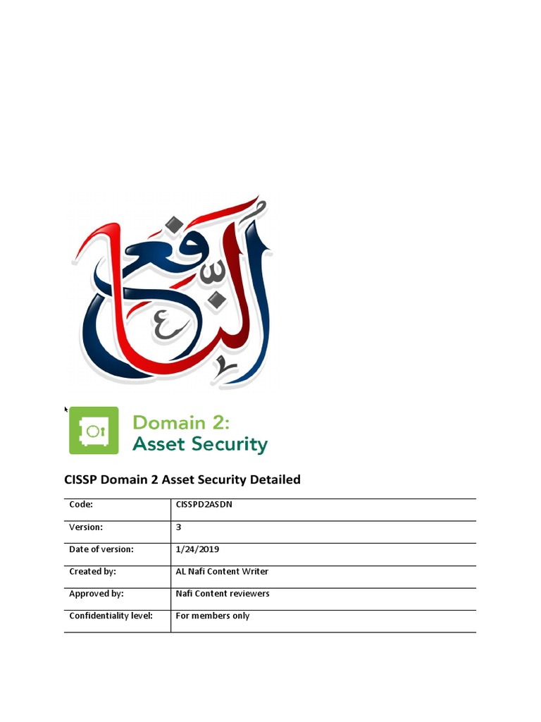 CISSP Domain 2 Asset Security Detailed | PDF | Payment Card Industry ...