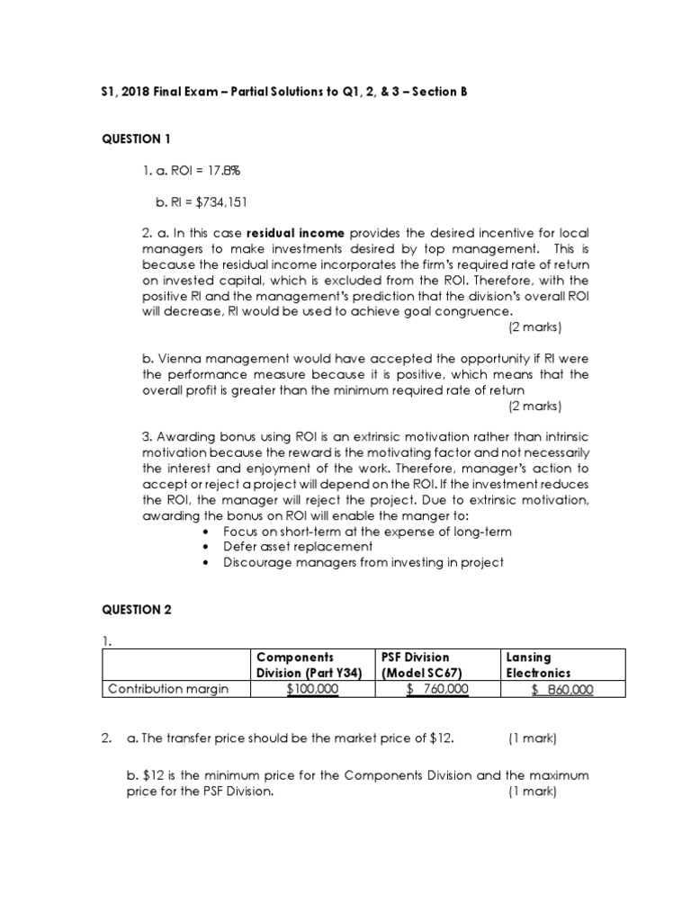 AF201 Final Exam - Suggested Solution - s1, 2018 - Final Qs 1, 2, 3 ...