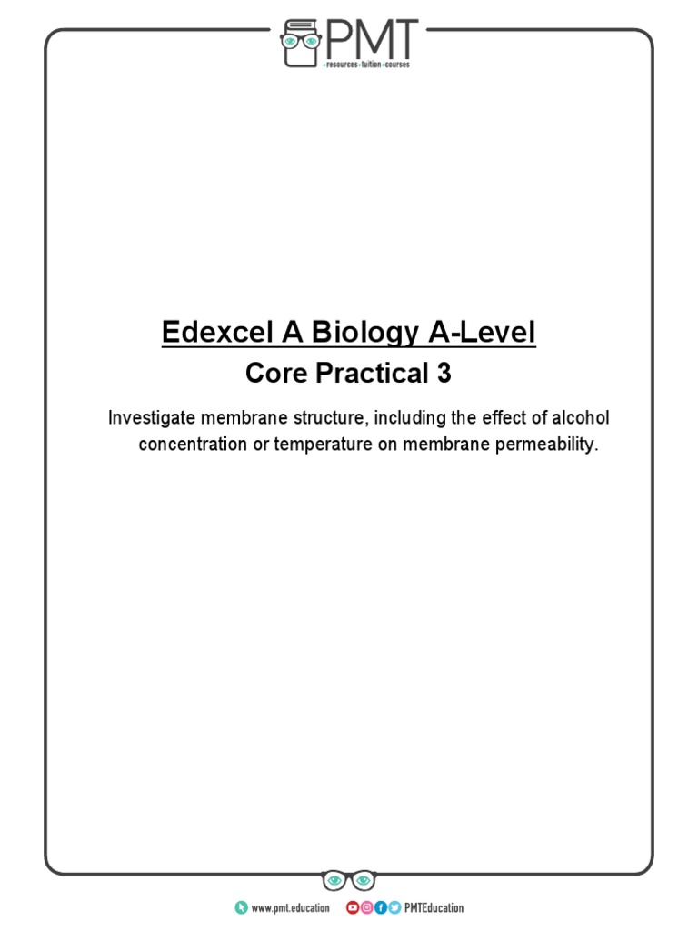 Edexcel A Biology A-Level: Core Practical 3 | PDF | Cell Membrane ...