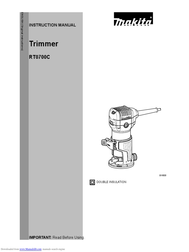 Trimmer: Instruction Manual | PDF