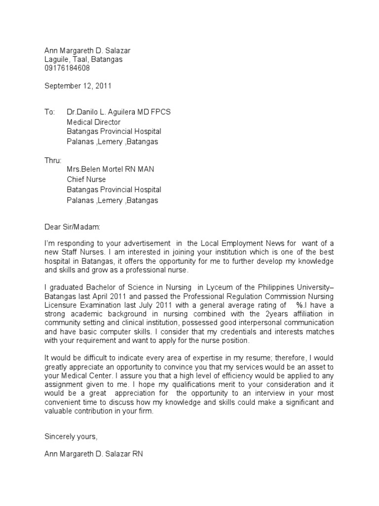 Application Letter | PDF
