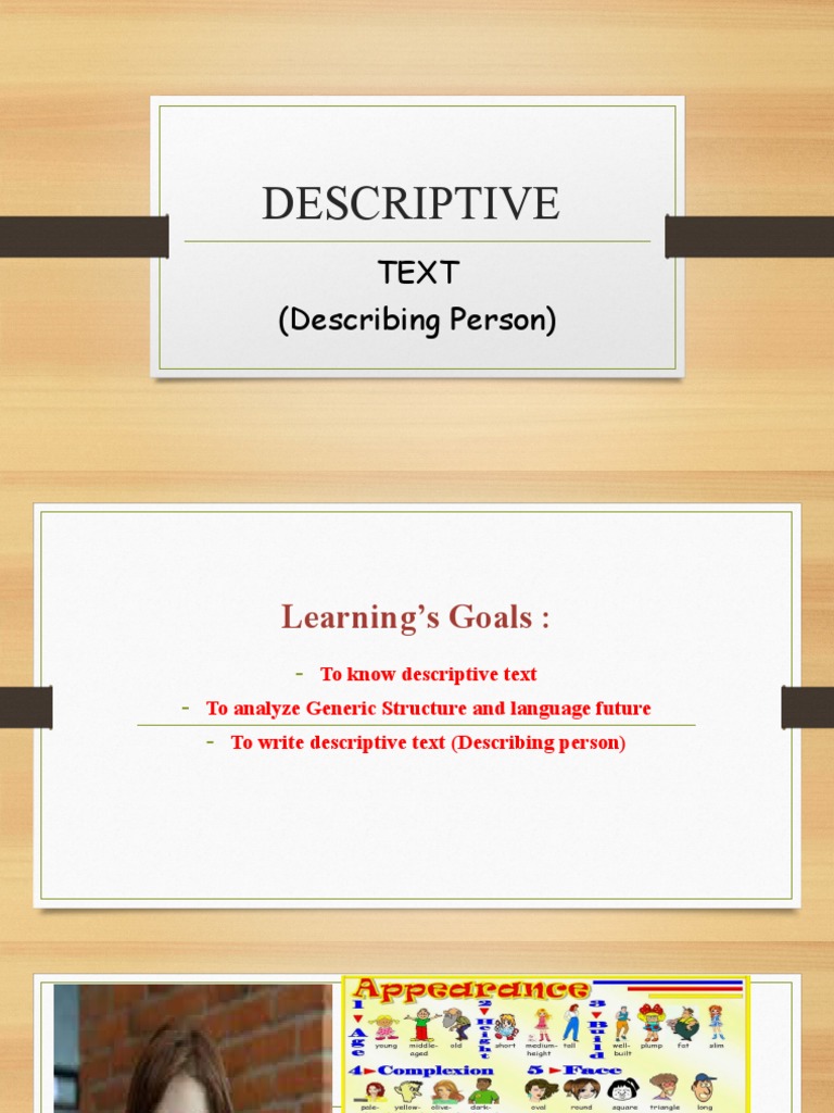 Descriptive: Text (Describing Person) | PDF