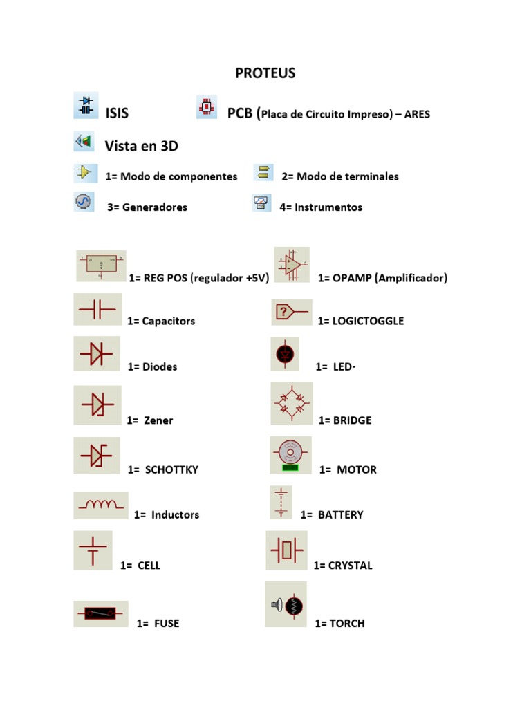 Proteus Isis PCB (Vista en 3D | PDF
