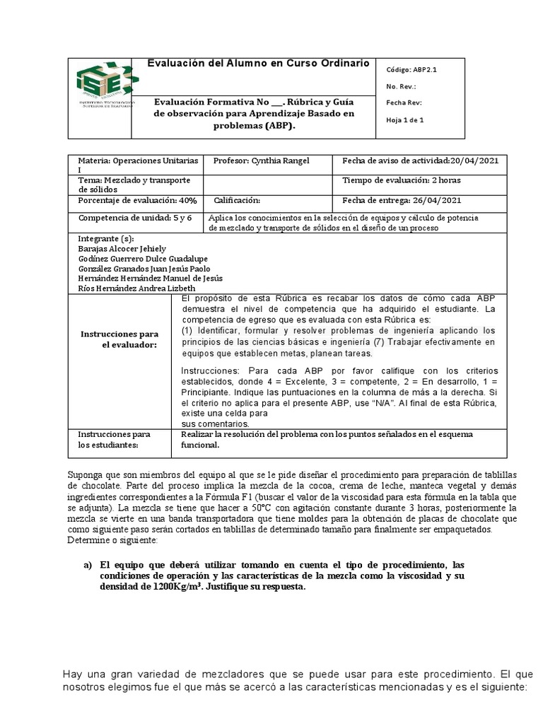 Abp5 6 | PDF | Chocolate | Rúbrica (Académica)