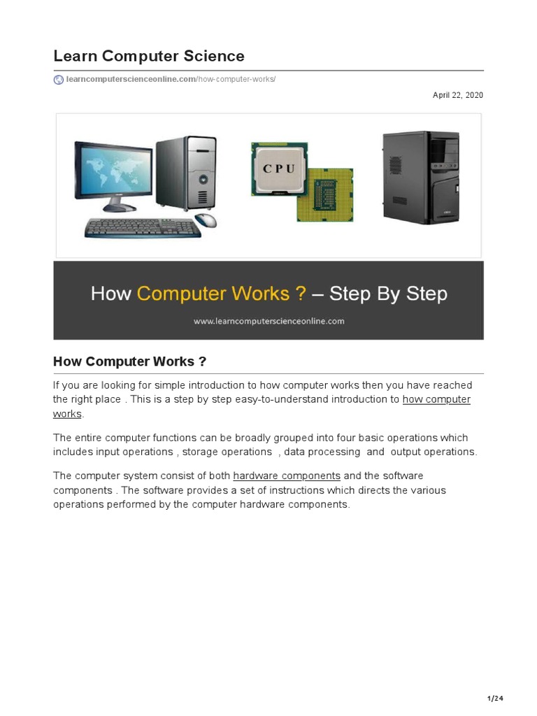 Learn Computer Science | Download Free PDF | Computer Data Storage | Bios