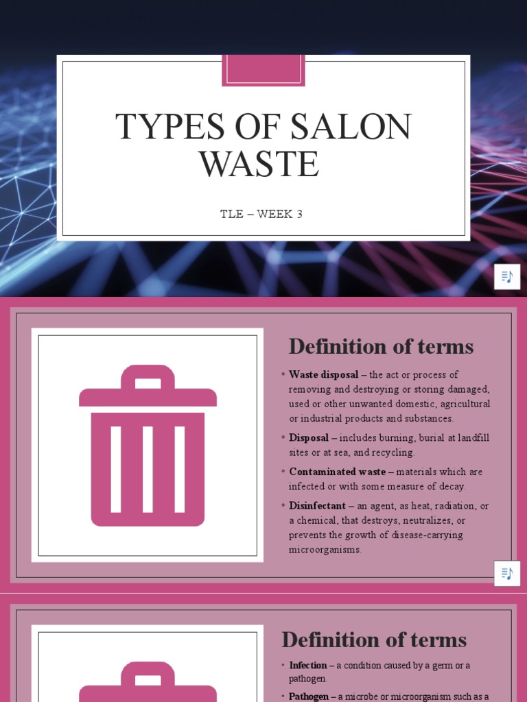 Types of Salon Waste: Tle - Week 3 | PDF