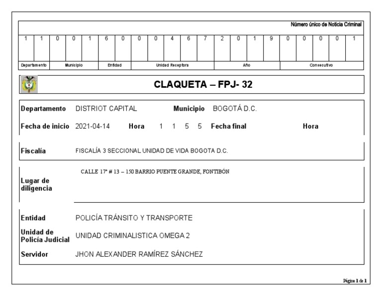 Fpj-32 Claqueta Inicio v-2 | PDF | Finanzas y dinero | Ciencias sociales