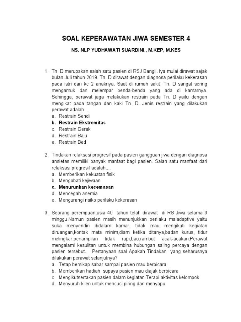 Keperawatan Jiwa | PDF | Pengembangan Diri | Kesehatan Holistik