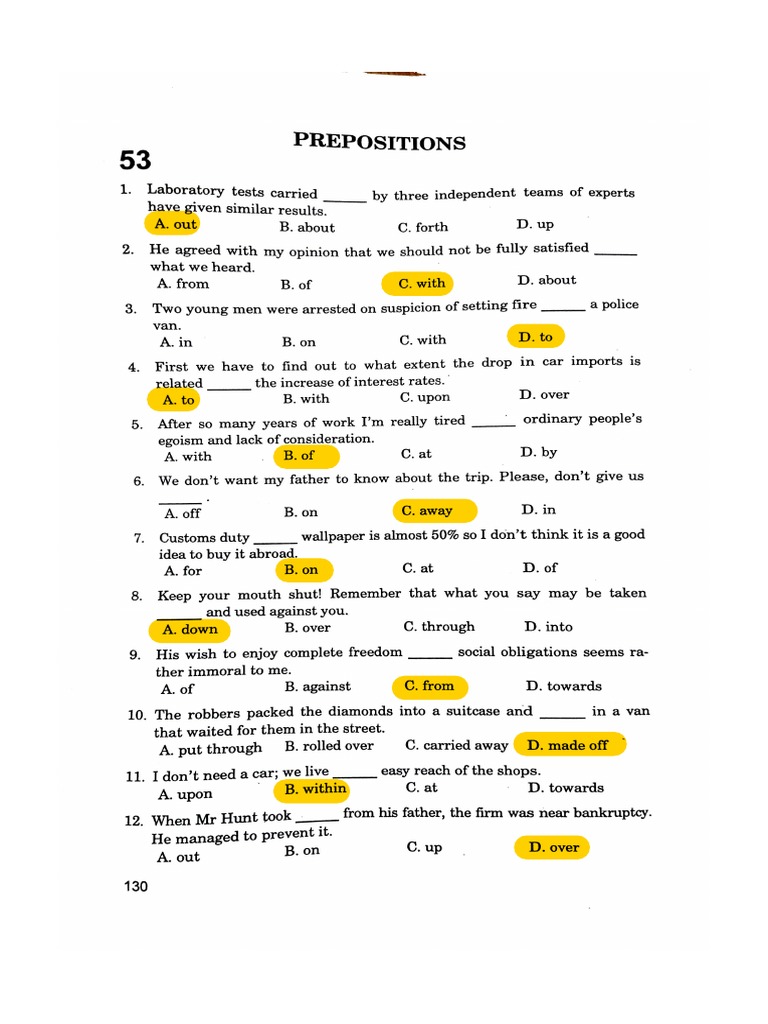 Prepositions | PDF