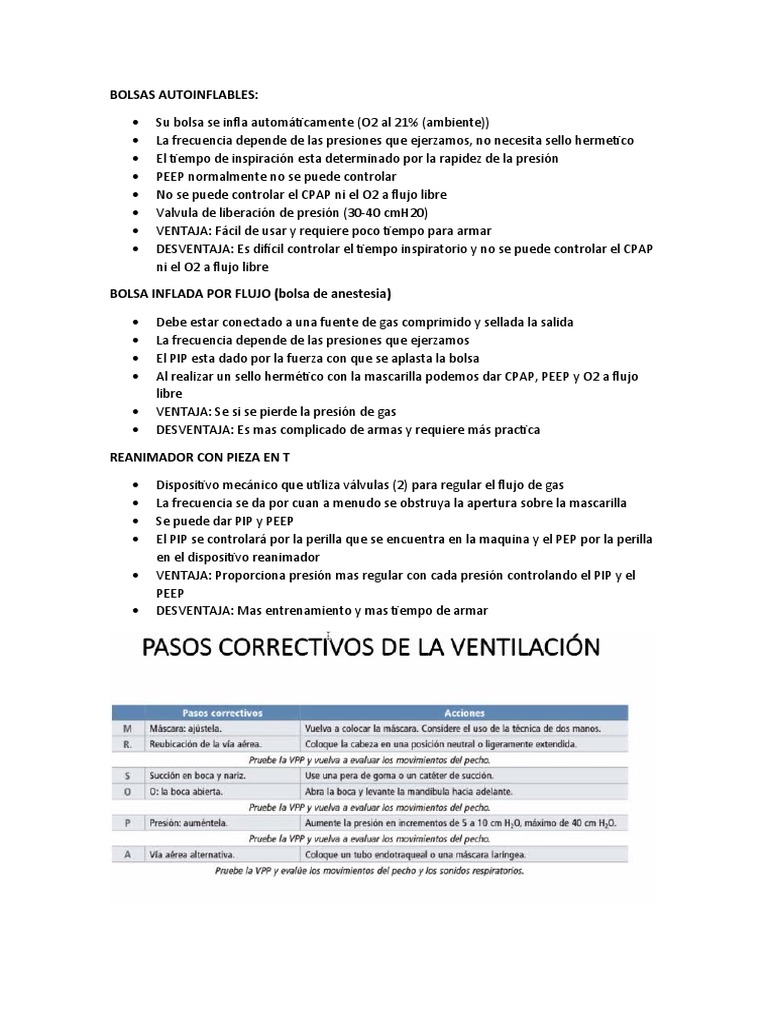 Tipos de bolsas autoinflables neonatal | PDF | Hogar, jardinería y ...