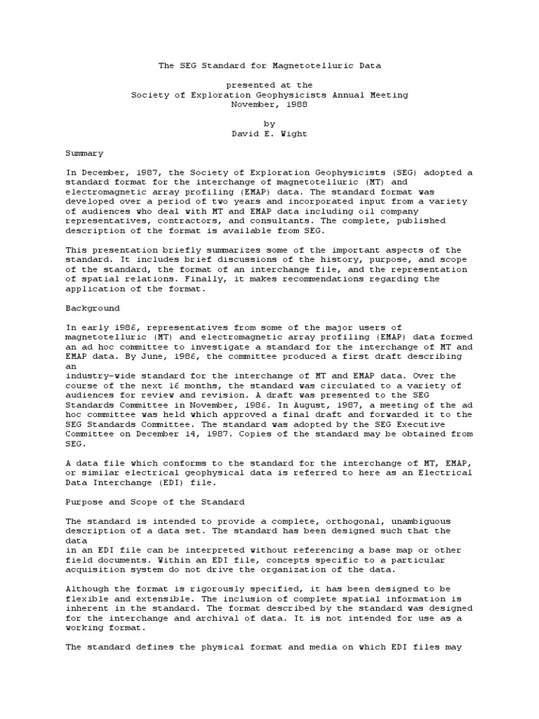 EDI Format for EMAP Data Standard | PDF | Electronic Data Interchange ...