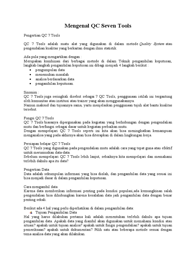 3 Mengenal QC Seven Tools | PDF