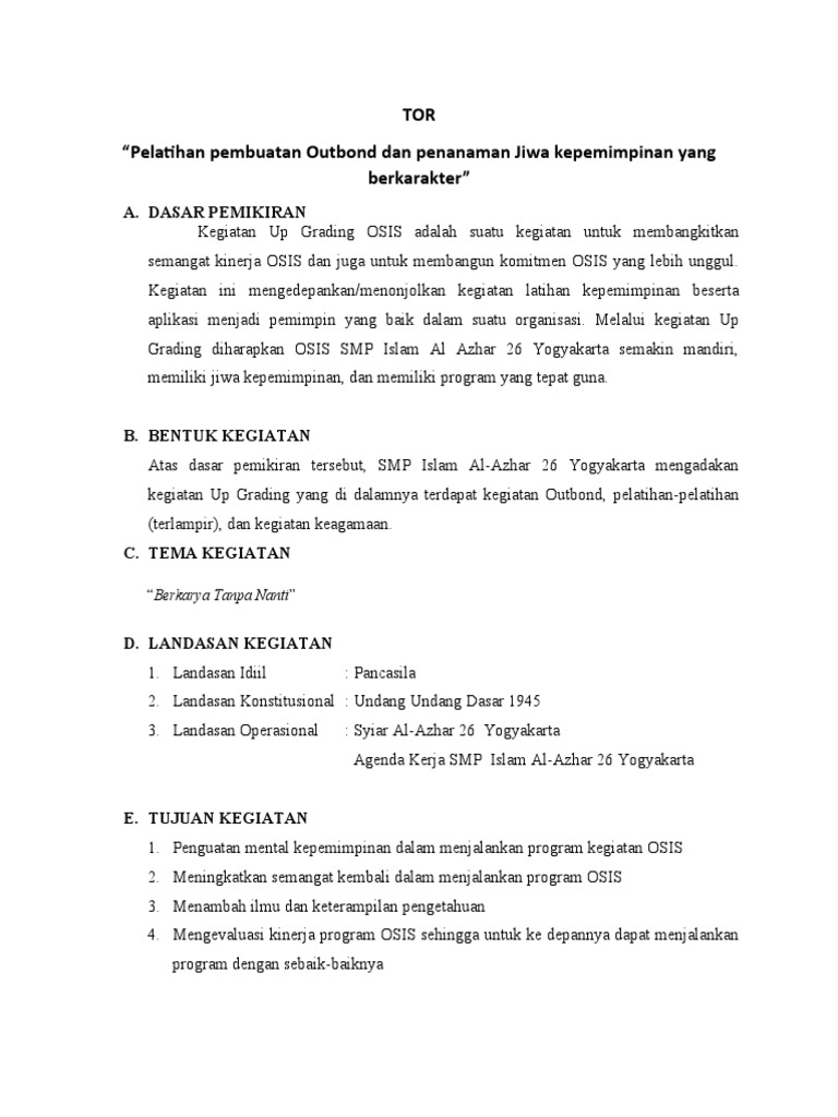 Pelatihan Kepemimpinan OSIS Berkarakter | PDF | Bisnis