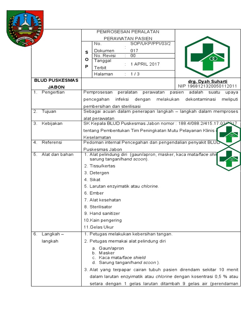 Sop Pemrosesan Alat | PDF