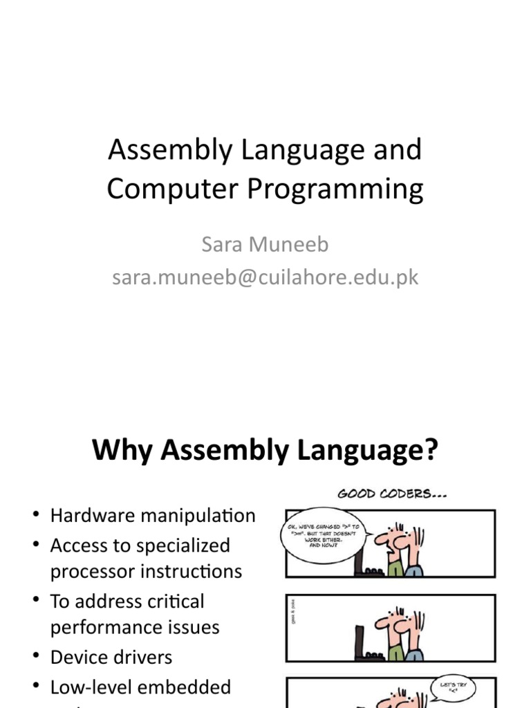 Week 1 Assembly Language And Computer Programming Number System Pdf Computer Program 