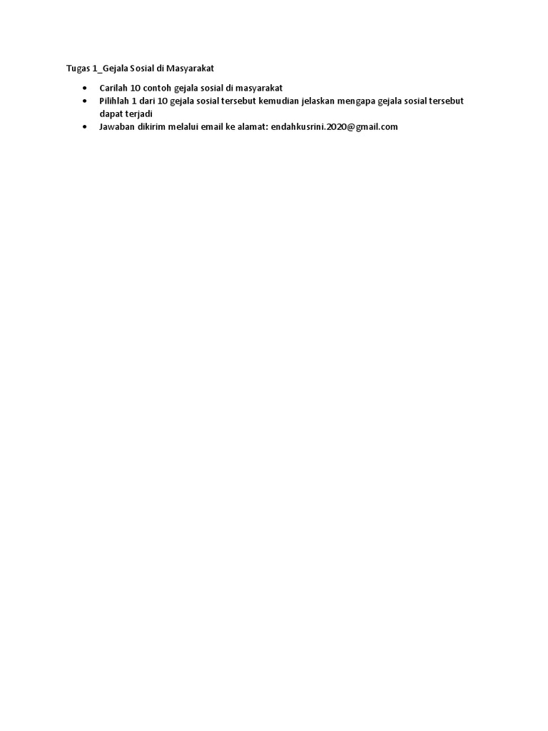Tugas 1 - Sosiologi Kelas X | PDF | Karier & Perkembangan | Ilmu Sosial