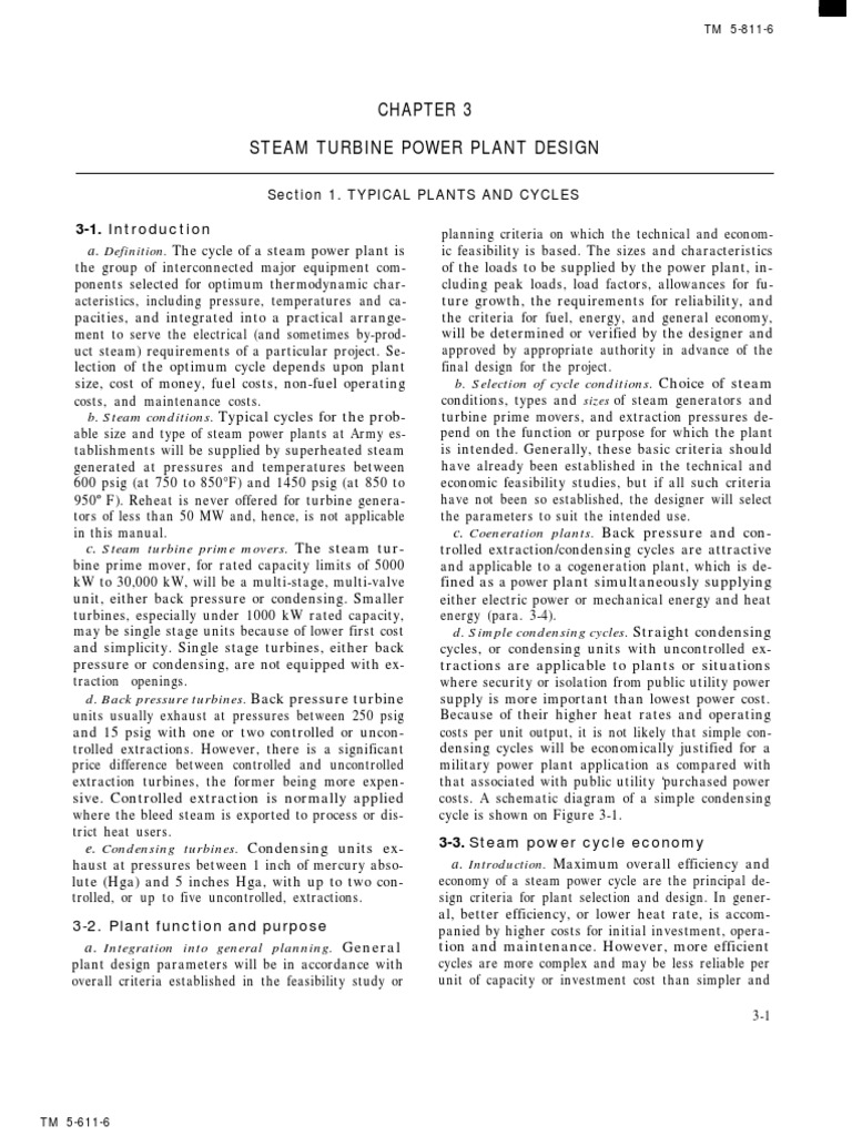 Steam Turbine Power Plant Design | PDF