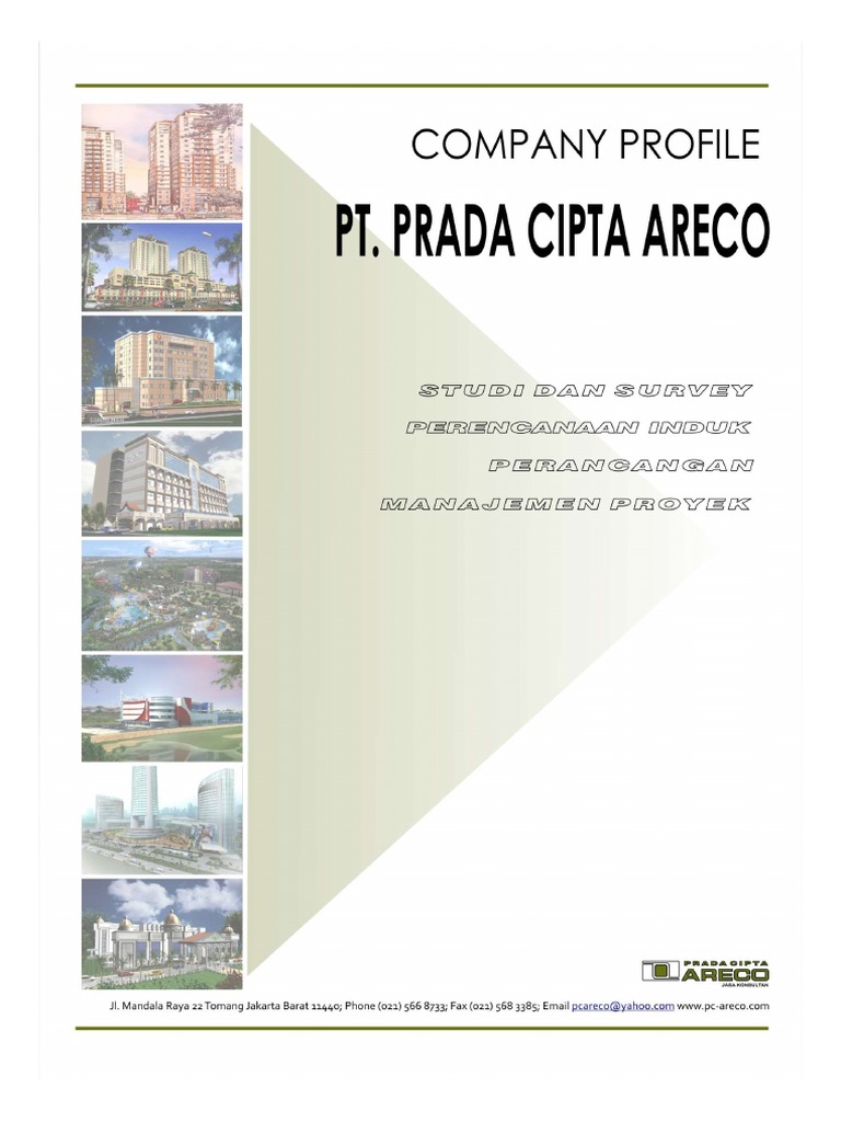 Profil Perusahaan PT. Prada Cipta Areco | PDF | Teknologi & Rekayasa