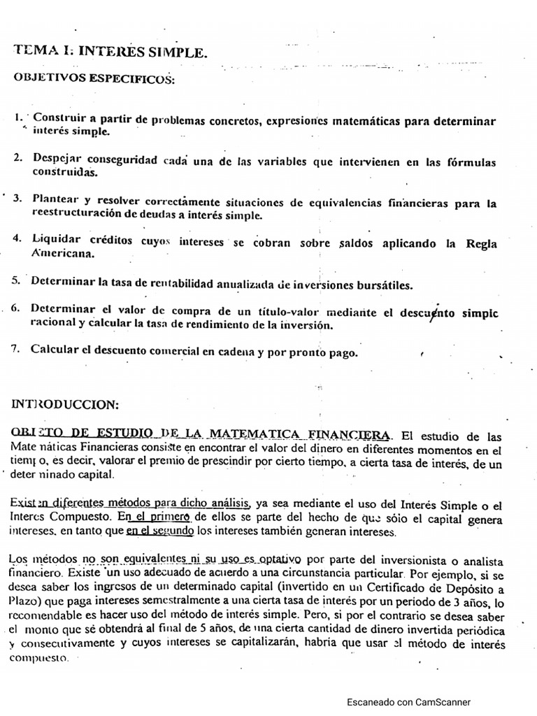 Interés Simple | PDF