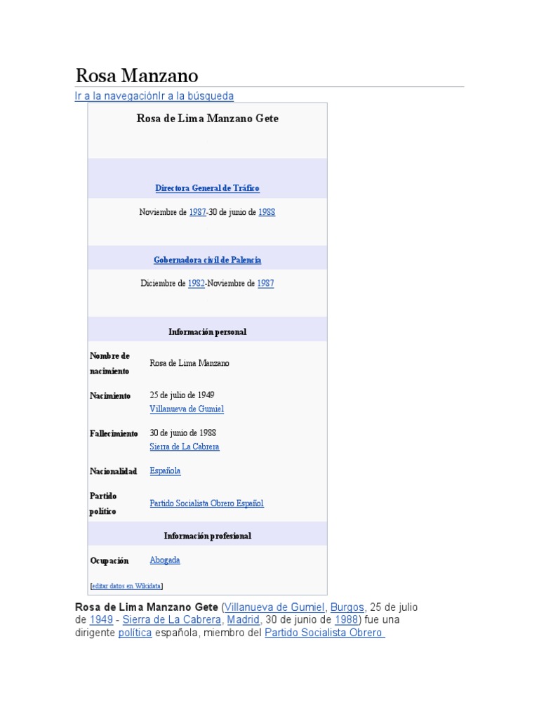 Rosa Manzano | PDF | Wikipedia