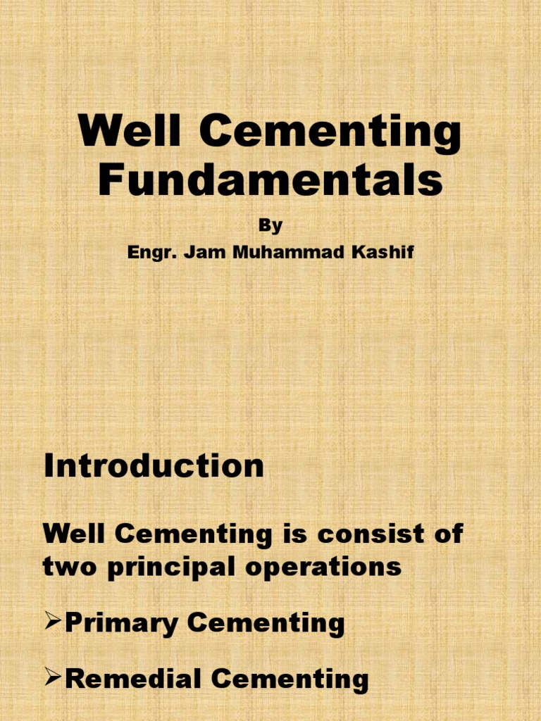 Well Cementing Fundamentals | PDF | Casing (Borehole) | Building ...