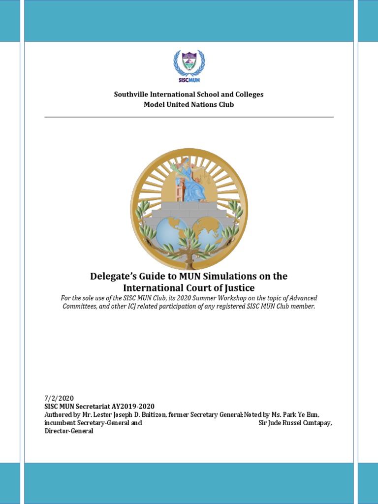 Delegate's Guide To The ICJ MUN Simulations | PDF | Witness | Judge