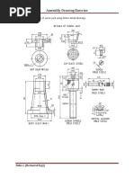 Assembly Drawing Exercises | PDF | Engineering