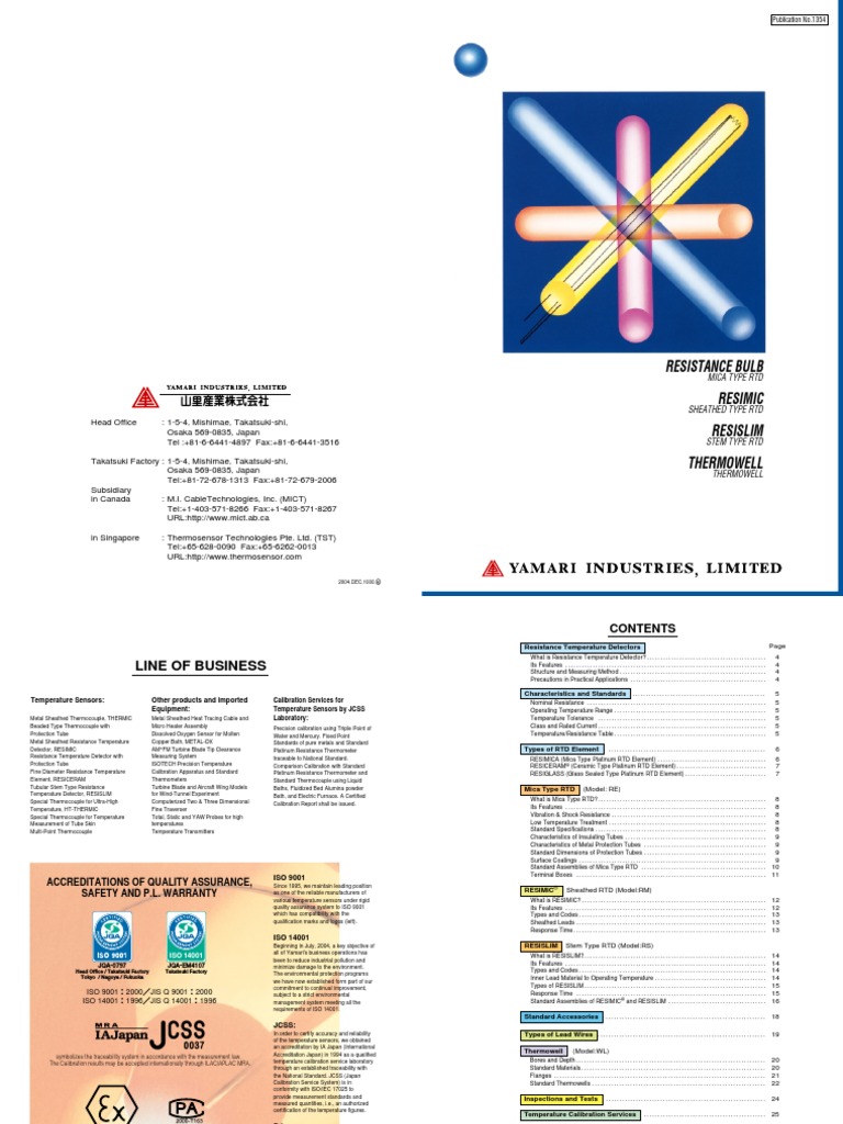 Yamari - Resistance060405 Catalog | PDF | Metrology | Materials