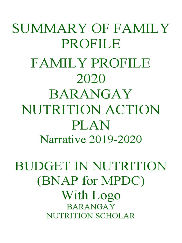 Summary of Family Profile | PDF