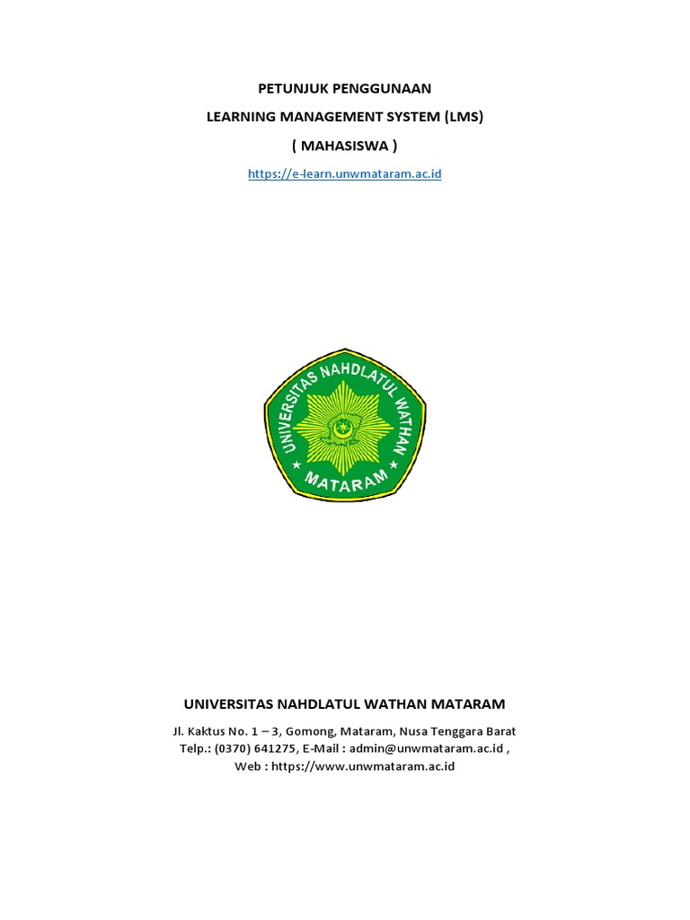 Tutorial E-Learning UNW Mahasiswa | PDF